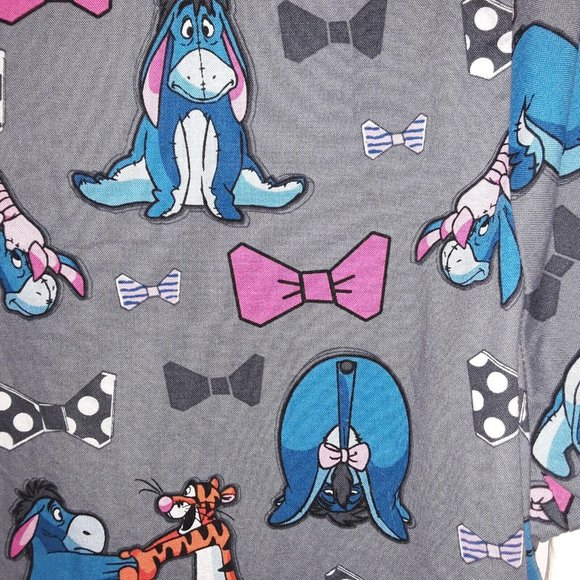 Disney | Tops | Disney Eeyore Tigger Piglet Nursing Medical Scrub Top ...